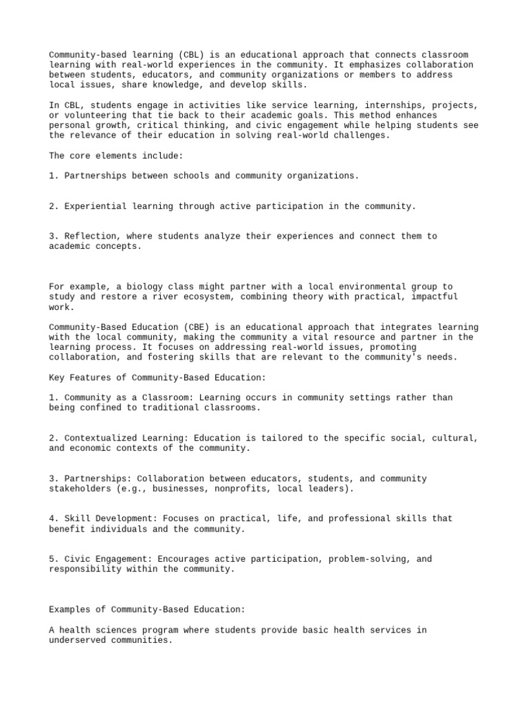 Explanation On CBL 2025 Presentation | PDF | Learning | Civic Engagement