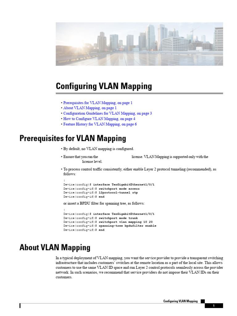 Configuring VLAN Mapping | PDF | Telecommunications Standards | Computer Networking