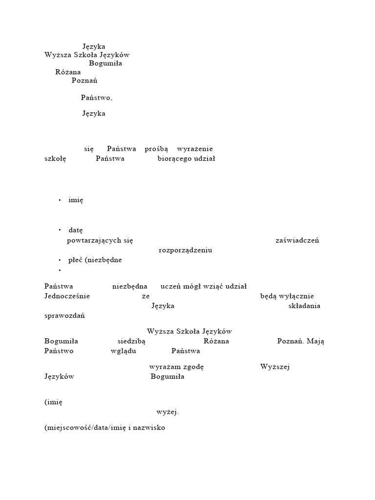 Formularz RODO Olimpiada | PDF