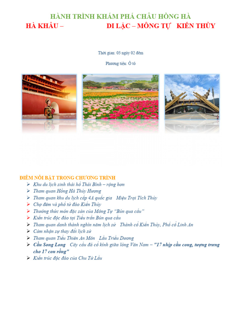 HK - BB - KT - My - DL 3N2D No Shopping VNG | PDF
