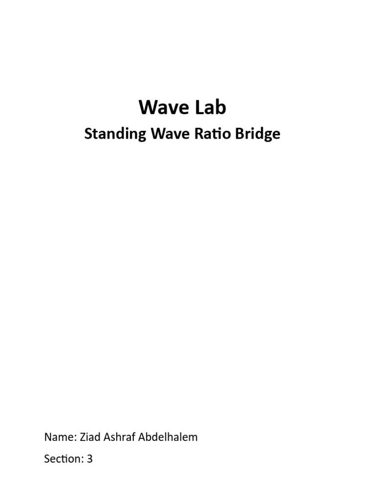 Standing Wave Ratio Bridge | PDF | Electricity | Electrical Engineering