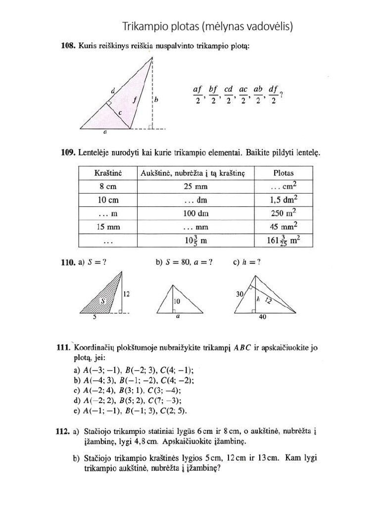 ND Trikampio Plotas | PDF