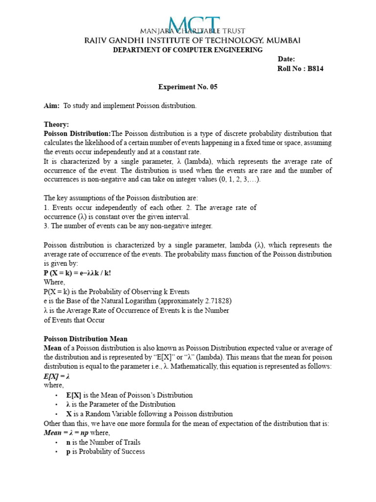 Ads 5 | PDF | Variance | Poisson Distribution