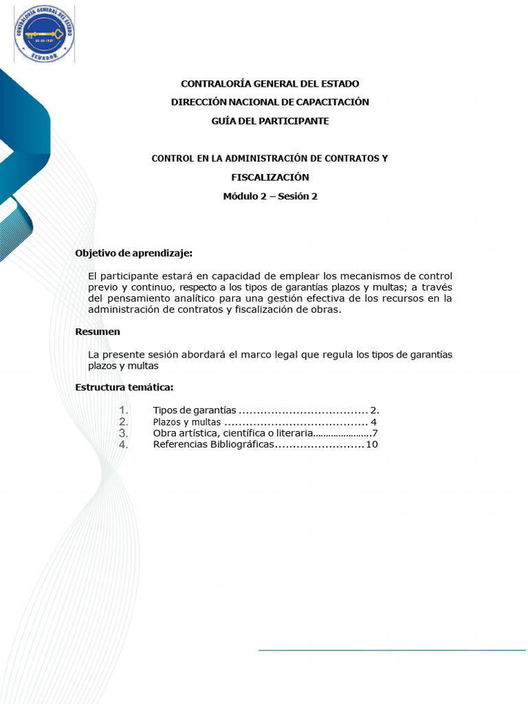 Guía Del Participante - M2S2 | PDF | Multa (pena) | Seguro