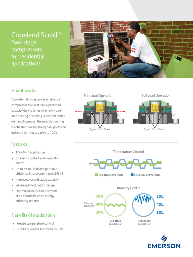 Copeland Scroll Two Stage Scroll Compressor en Us 160818 | PDF | Air ...