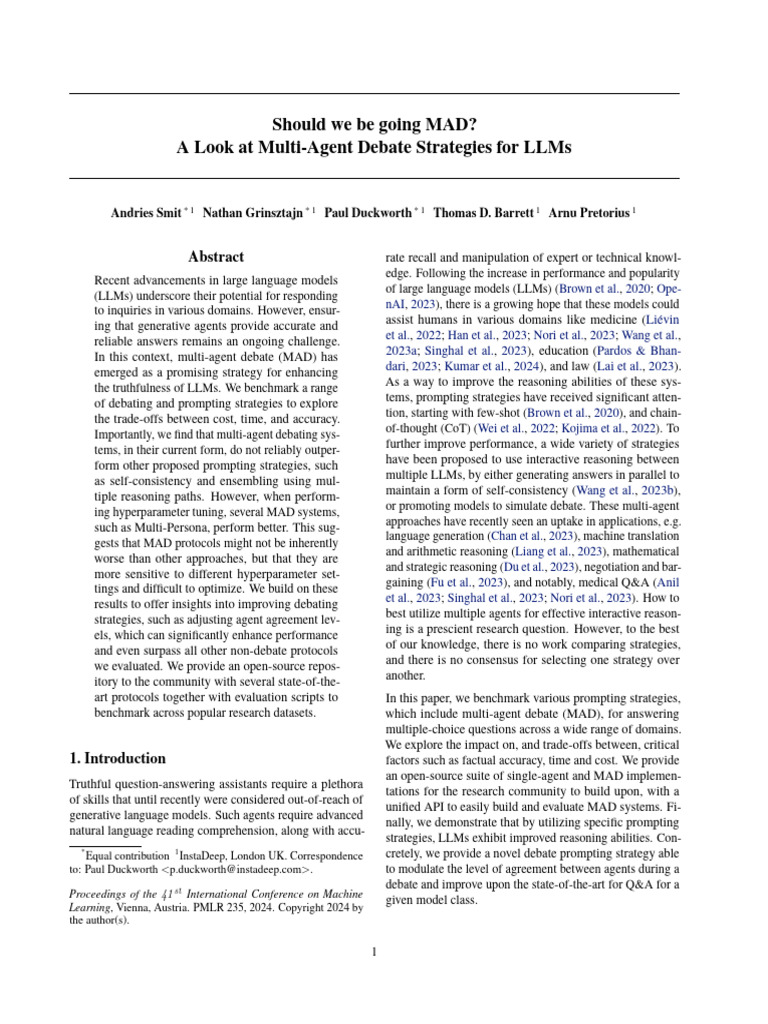A Look at Multi-Agent Debate Strategies | PDF | Robust Statistics ...