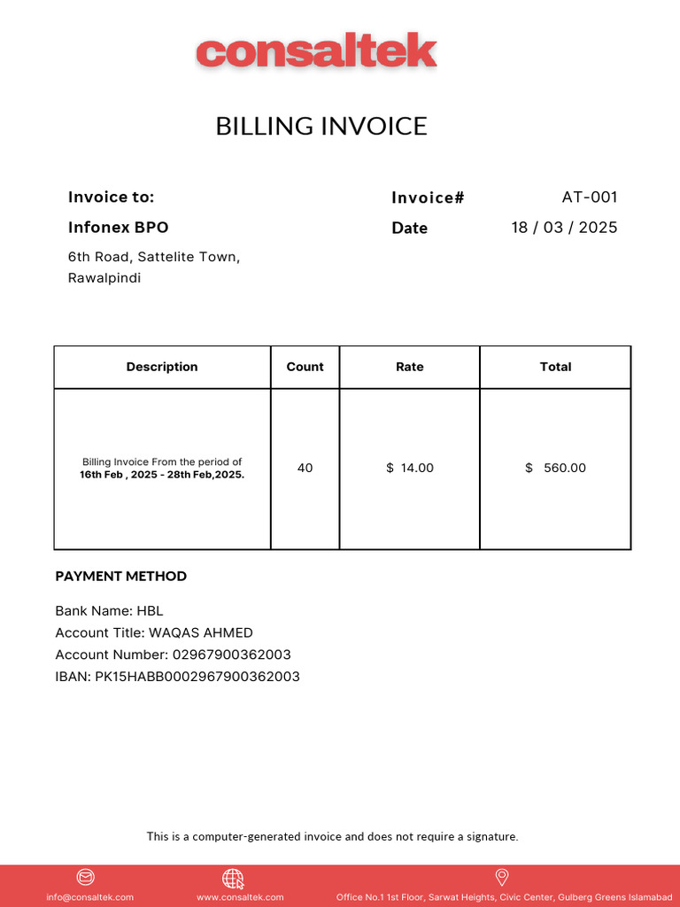 Billing Invoice | PDF