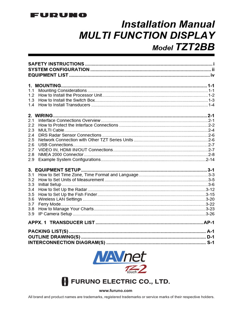 tzt2bb_installation_manual | PDF | Screw | Hull (Watercraft)