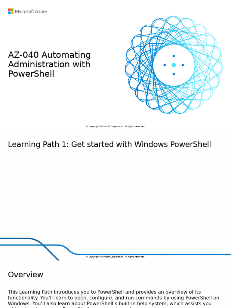AZ 04T00A ENU PowerPoint - 01 | PDF | Microsoft Windows | Command Line Interface