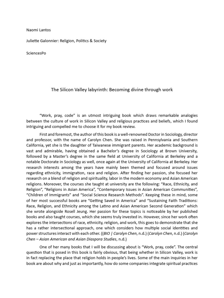 Book Review - Work Pray Code | PDF | Spirituality | Narrative