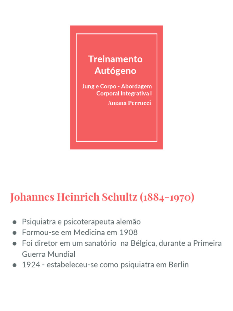 Treinamento Autógeno de Schultz | PDF