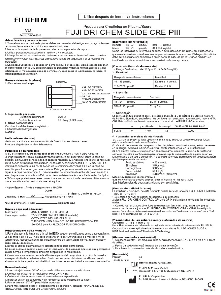 Fujifilm Cre-Piii | PDF | Laboratorios