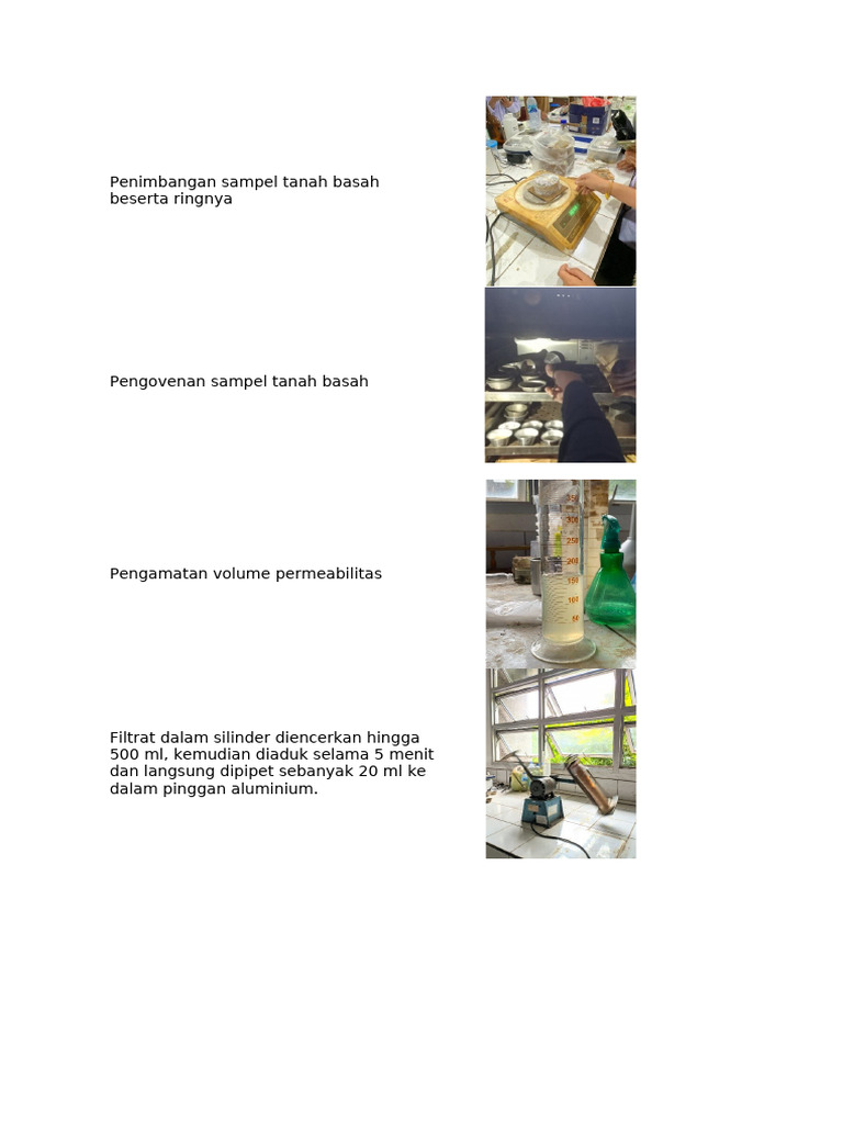 Penimbangan Sampel Tanah Basah Beserta Ringnya | PDF