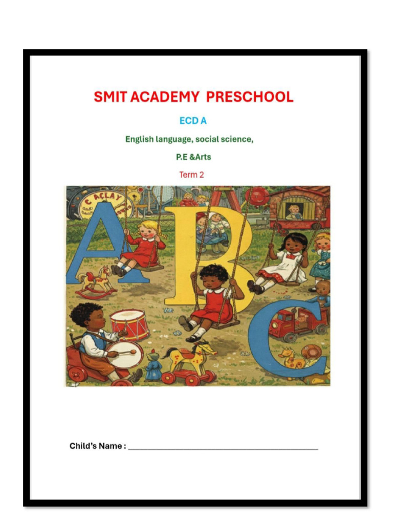 English Language, Social Science and PE& Arts Homework Book Term ECD A ...