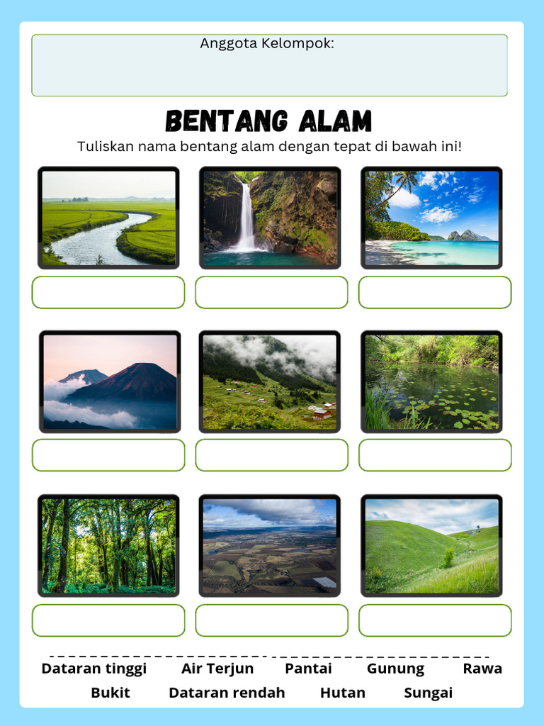 Jenis Bentang Alam untuk Kelas 4 | PDF