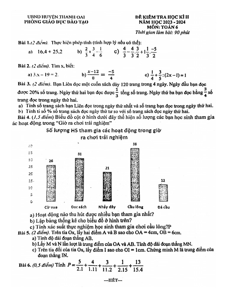 De-Hoc-Ki-2-Toan-6-Nam-2023-2024-Phong-Gddt-Thanh-Oai-Ha-Noi | PDF