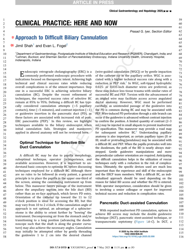 Jimil Shah Approach To Difficult Biliary Cannulation | PDF ...