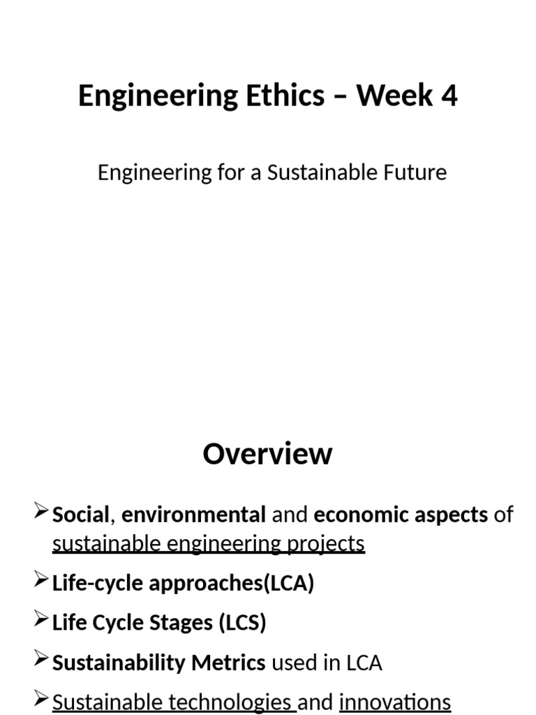LCA Methods for Sustainable Engineering | PDF | Life Cycle Assessment ...