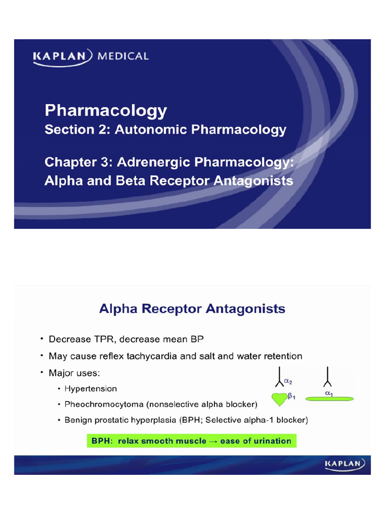 Pharmacology - Sec. II - Chapter 3 Adrenergic Pharmacology - Alpha and ...