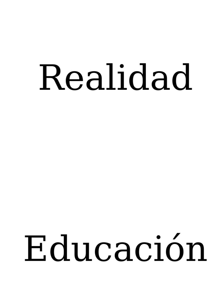 Realidad | PDF