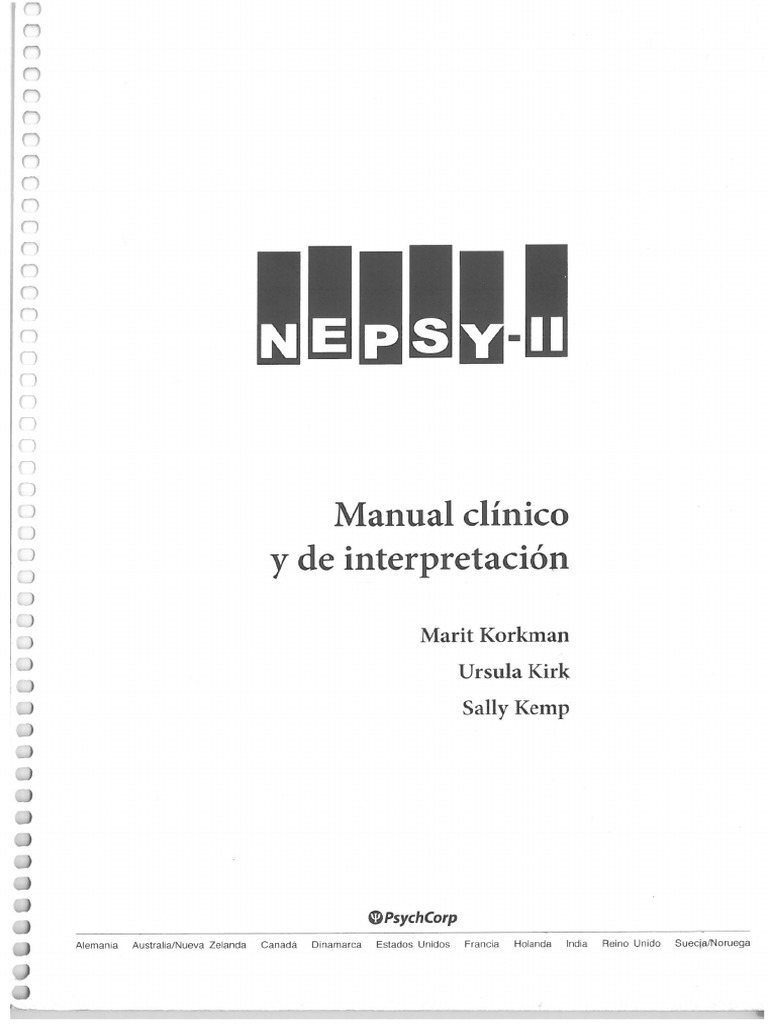 Nepsy Manual Clínica y de Interpretaciónparte 1 | PDF