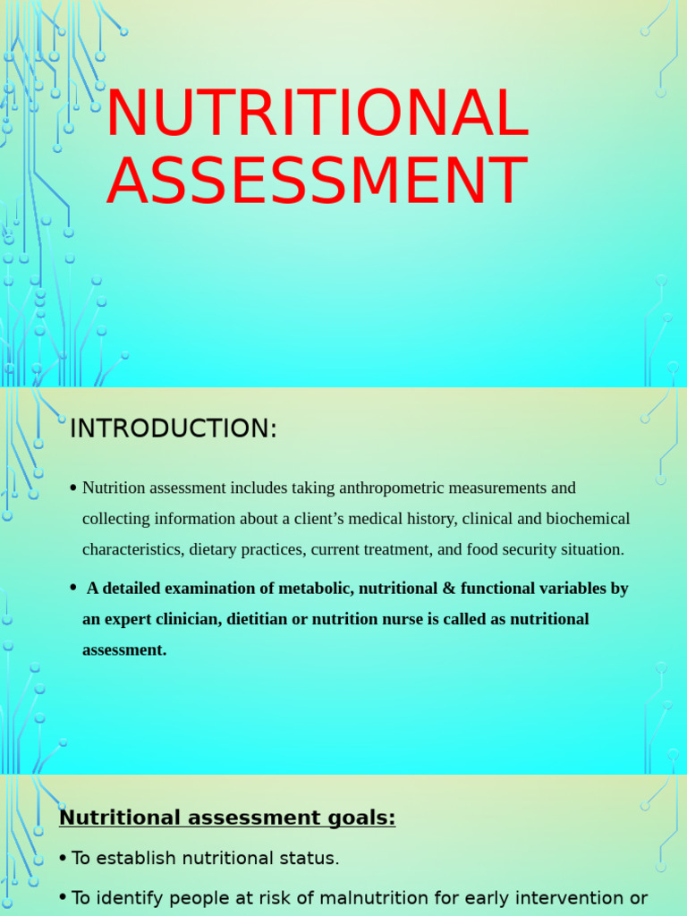 Nutritional Assessment | PDF | Malnutrition | Edema