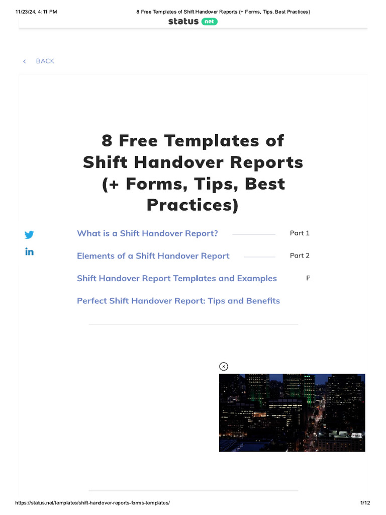 8 Free Templates of Shift Handover Reports (+ Forms, Tips, Best ...