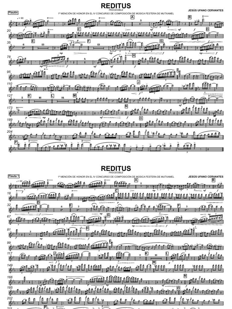 Pasodoble REDITUS - Concours Mutxamel | PDF