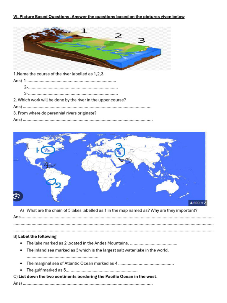Picture-Based Geography Questions | PDF