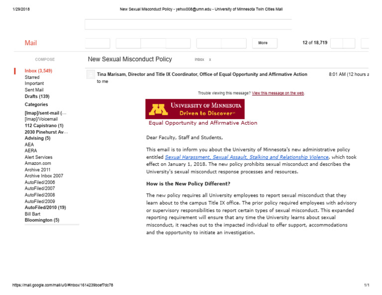 New Sexual Misconduct Policy | PDF | Title Ix | Gender Related Violence