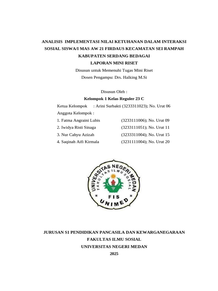 Laporan MR Pend Pancasila Kel 1 | PDF