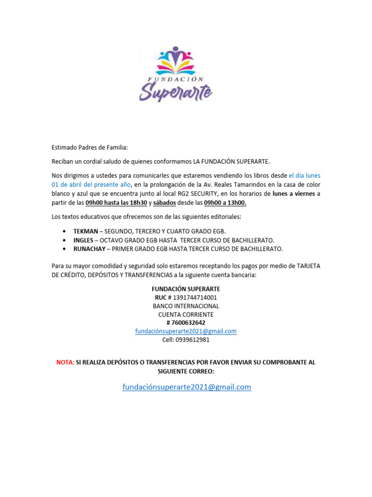 fundacion comunicado | PDF