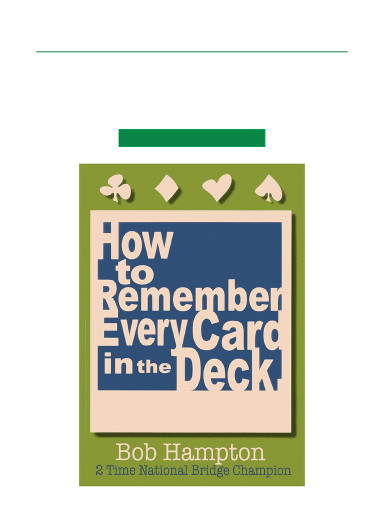 Free PDF: Remember Every Card | PDF
