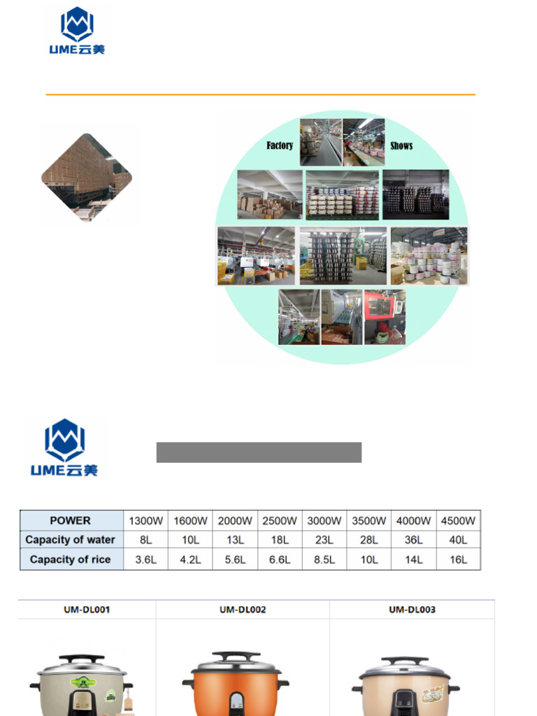 NEW UME Rice Cooker Catalogue | PDF