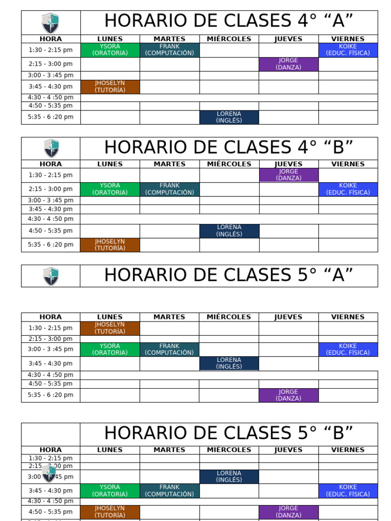 Horarios Nova 2023-2 | PDF