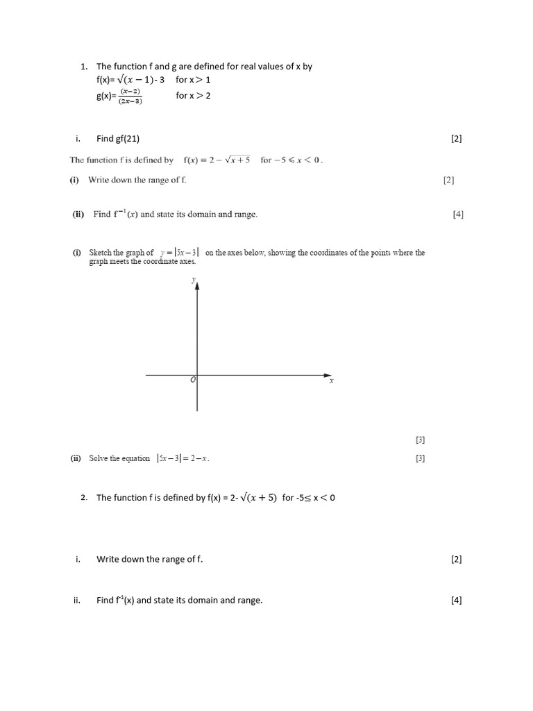 Grade 8 Math Functions Exam Review | PDF | Mathematics | Mathematical ...