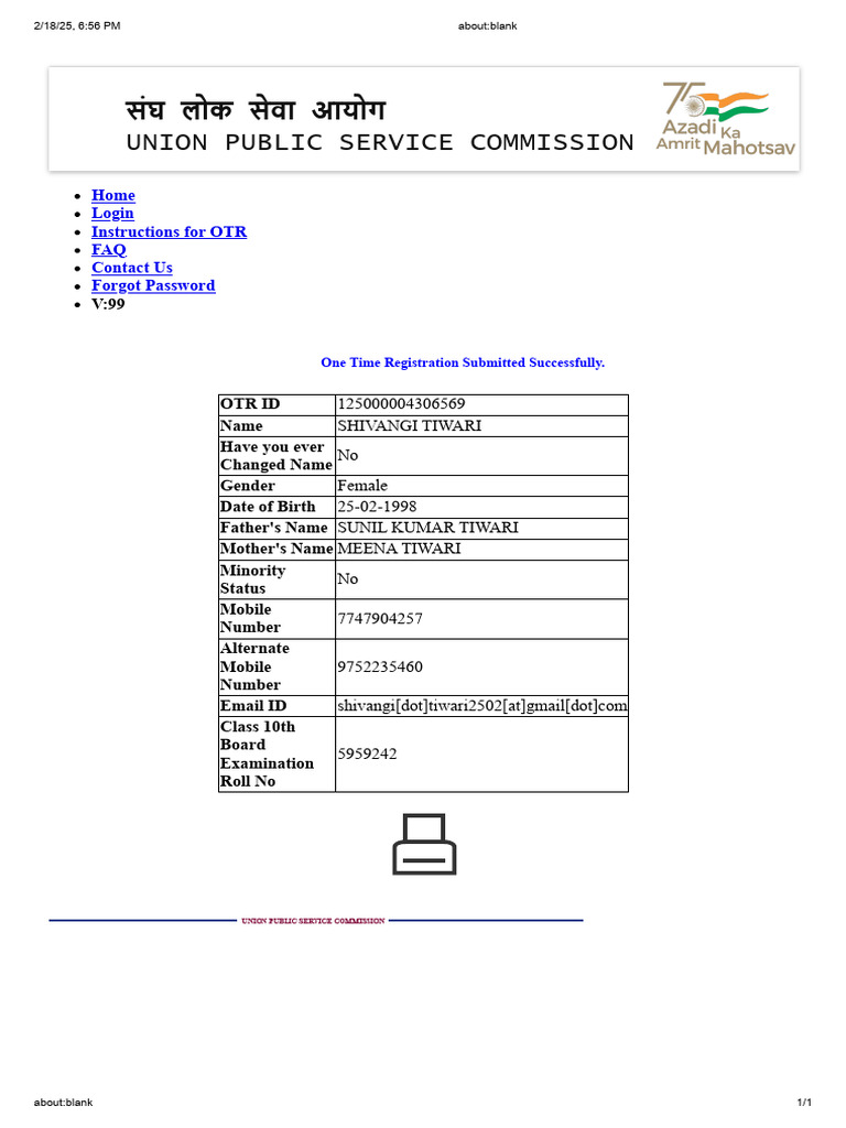 Registration Details For CSE | PDF