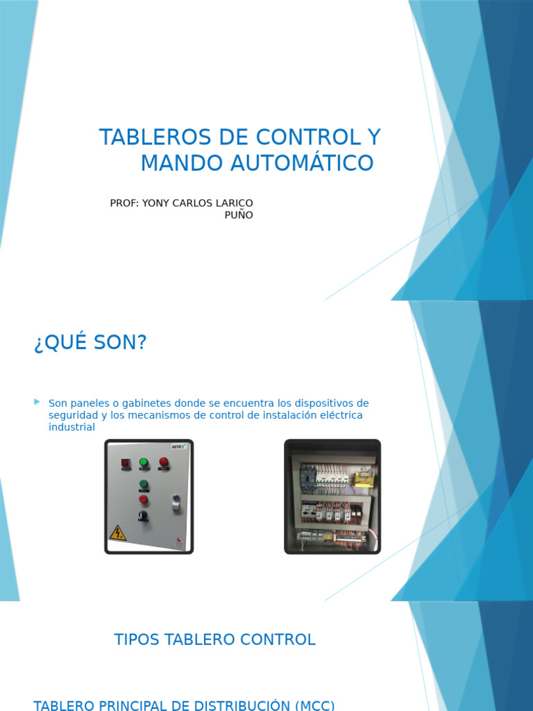 Tableros de Control y Mando Automático | PDF | Relé | Equipo