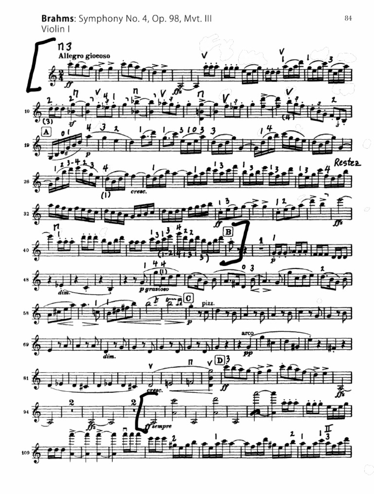 Brahms 4, 3rd MVT | PDF