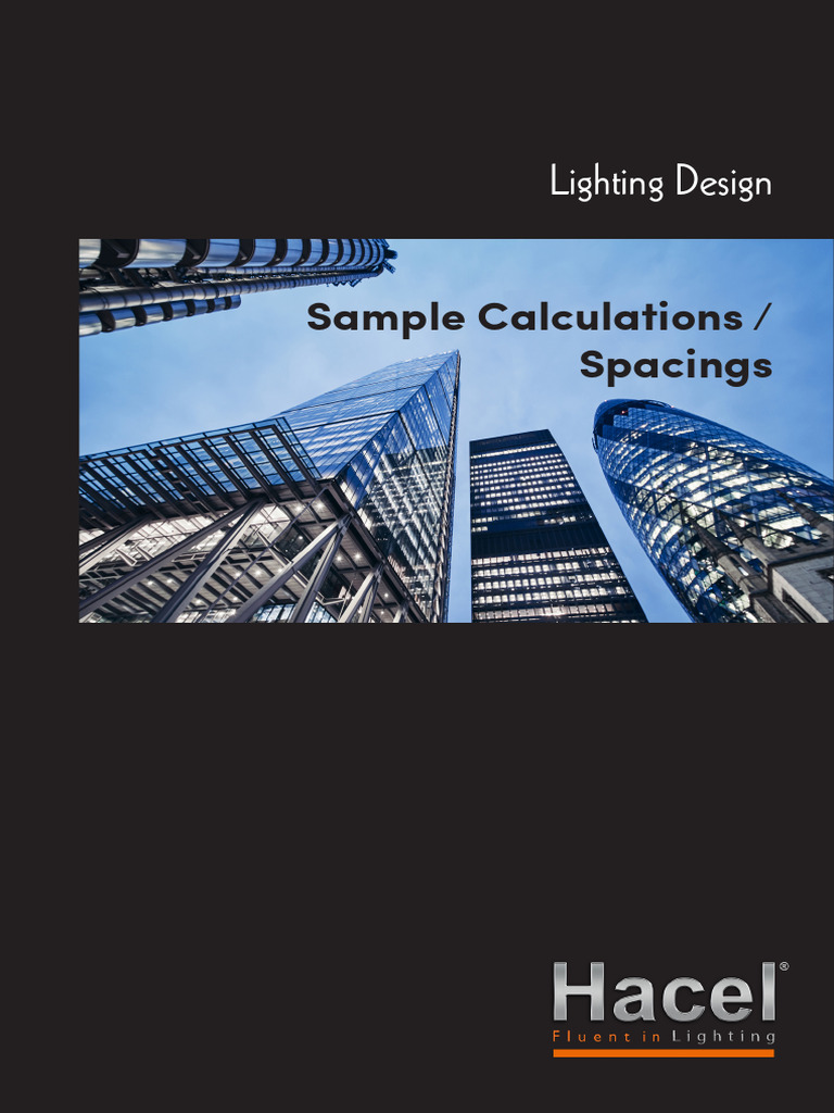 Hacel Sample Calculations Spacings | PDF | Lighting | Light