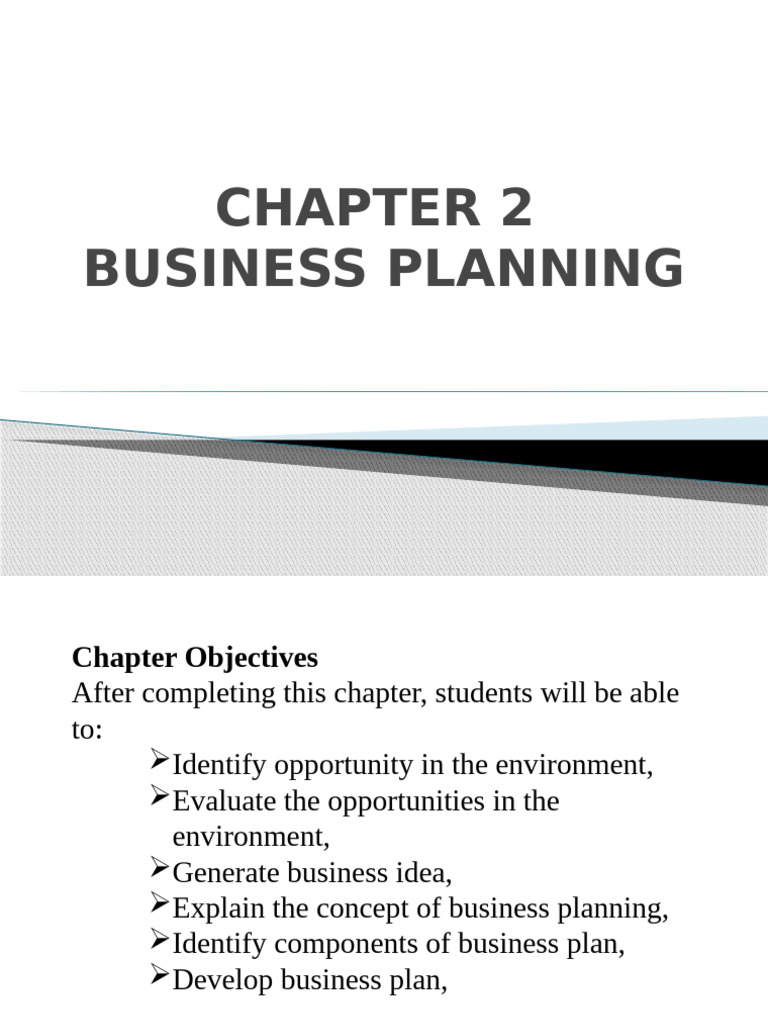 CHAPTER 2 Business Planning | PDF | Entrepreneurship | Brainstorming