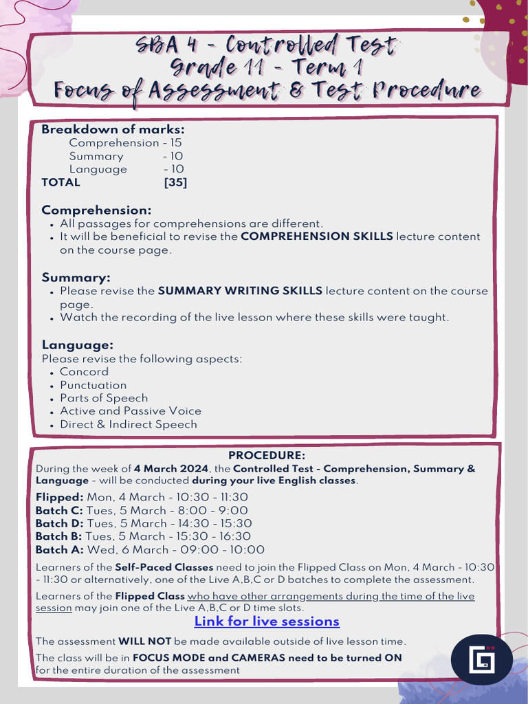 1709292224395-4.2 SBA 4 - Test Procedure & Focus of Assessment (Scope ...