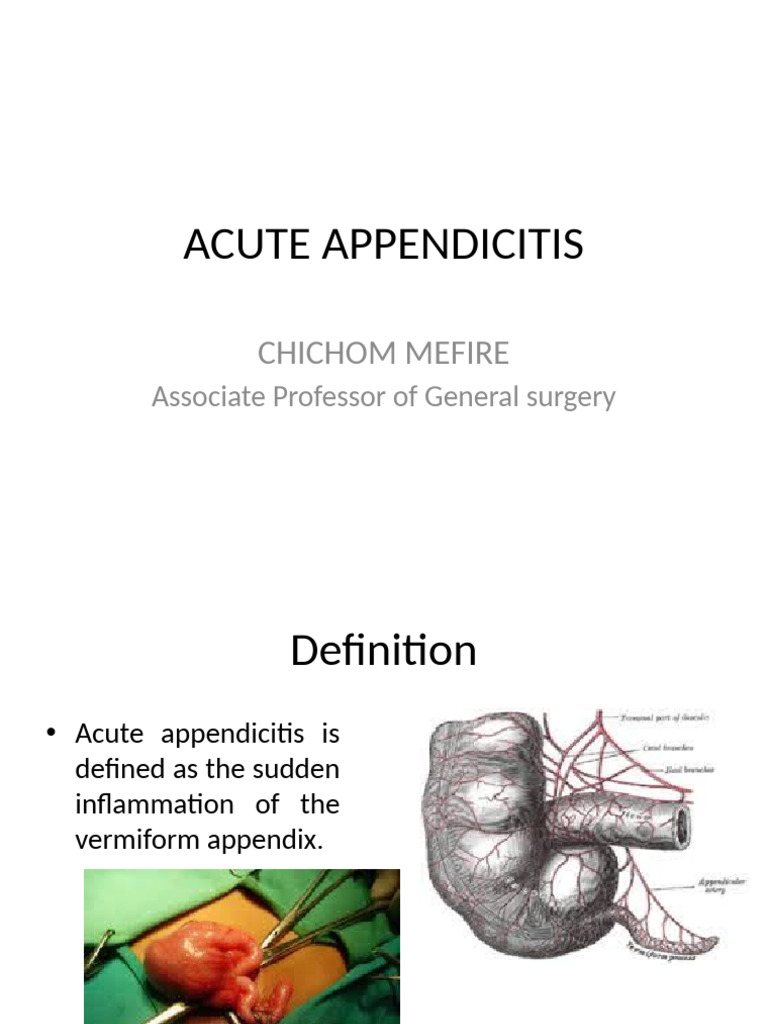 Final Lecture Appendicitis Level 500 | PDF | Medical Specialties | Gastroenterology