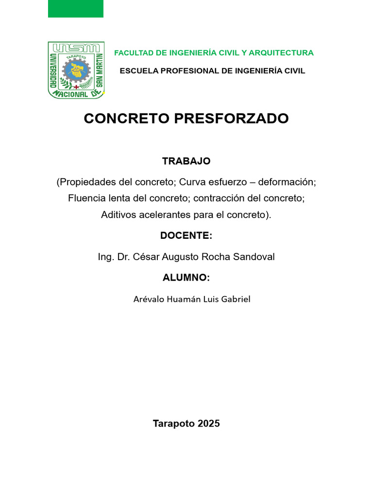 Concreto Presforzado | PDF | Hormigón | Deformación (ingeniería)