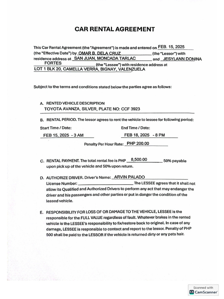 Agreement Rent | PDF