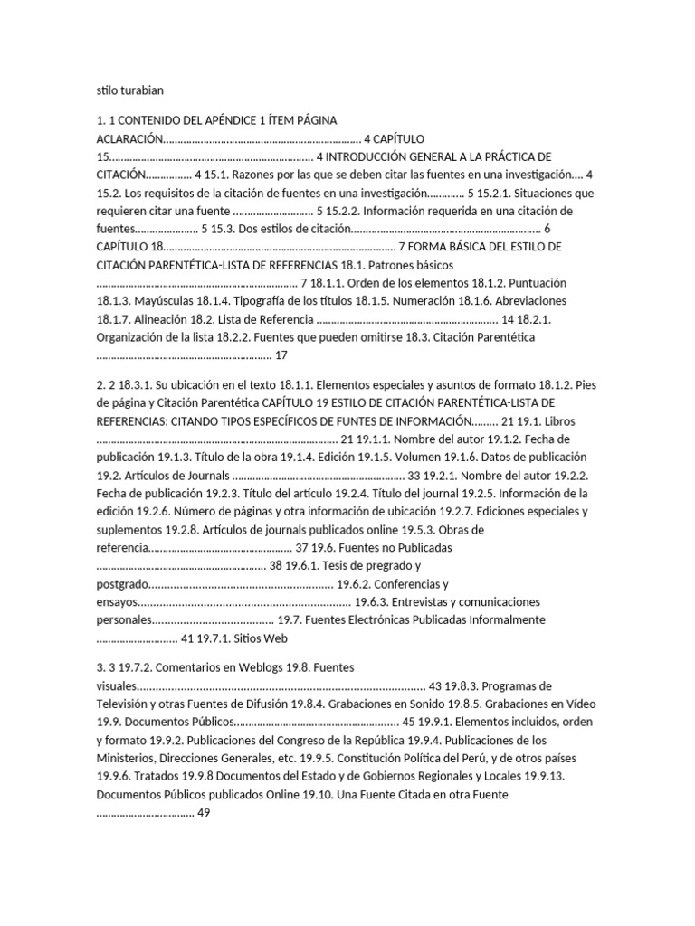 Estilo Turabian Ojo | PDF | Bibliografía | Ensayos