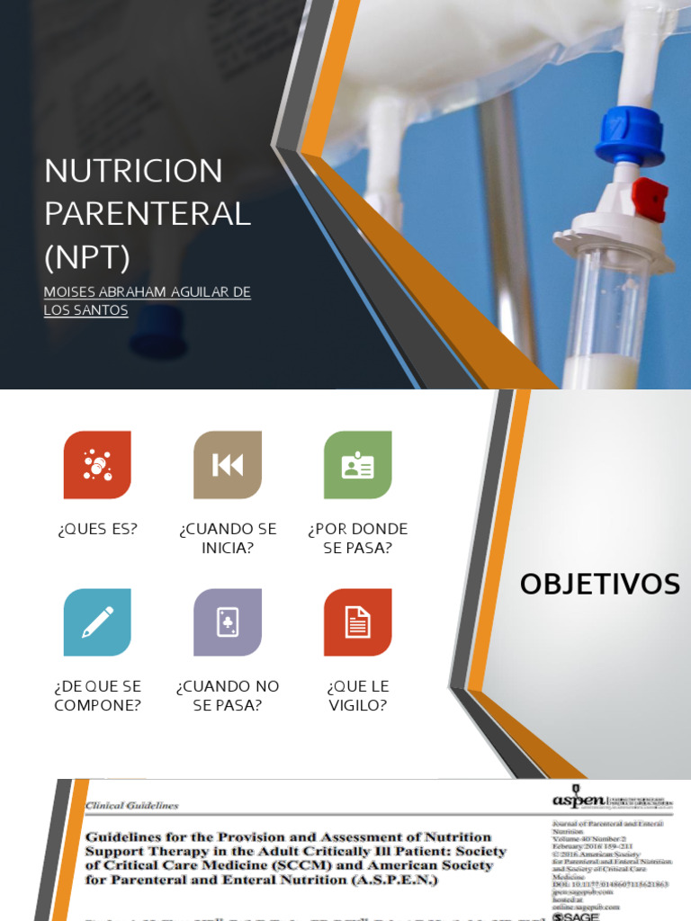 Nutricion Parenteral (NPT) 2 | PDF | Nutrición | Dieta y nutrición
