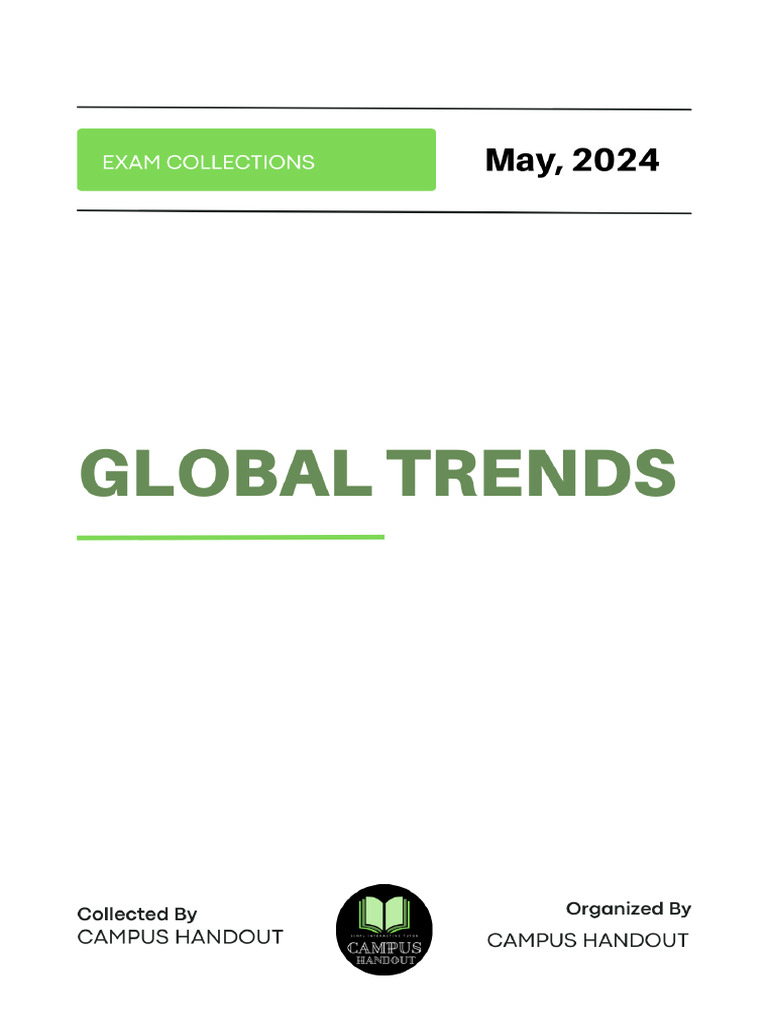 Global Trends Exam Book | PDF | International Relations | Globalization