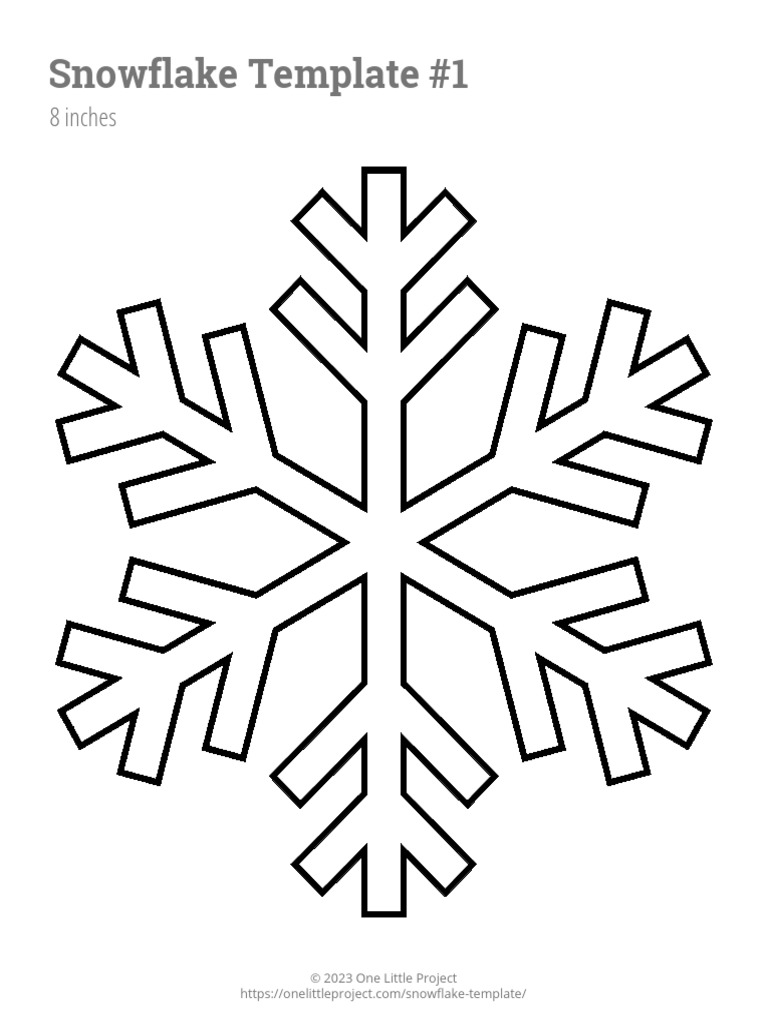 Snowflake Template 1 Large | PDF