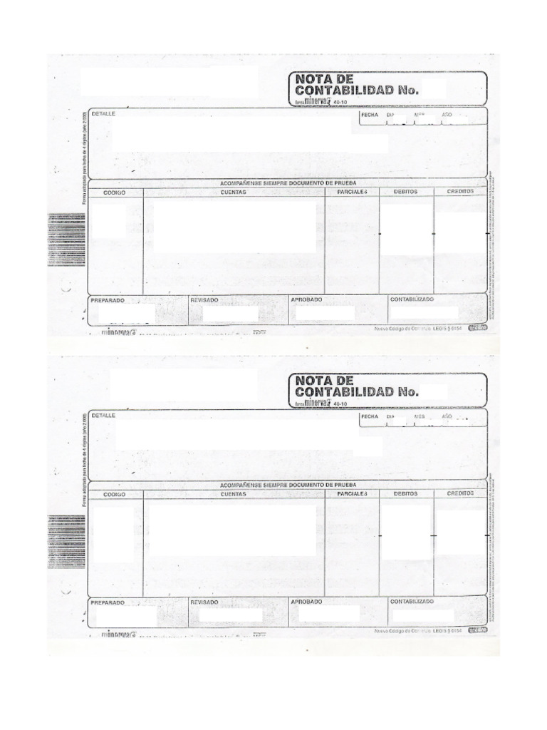 Notas de Contabilidad | PDF